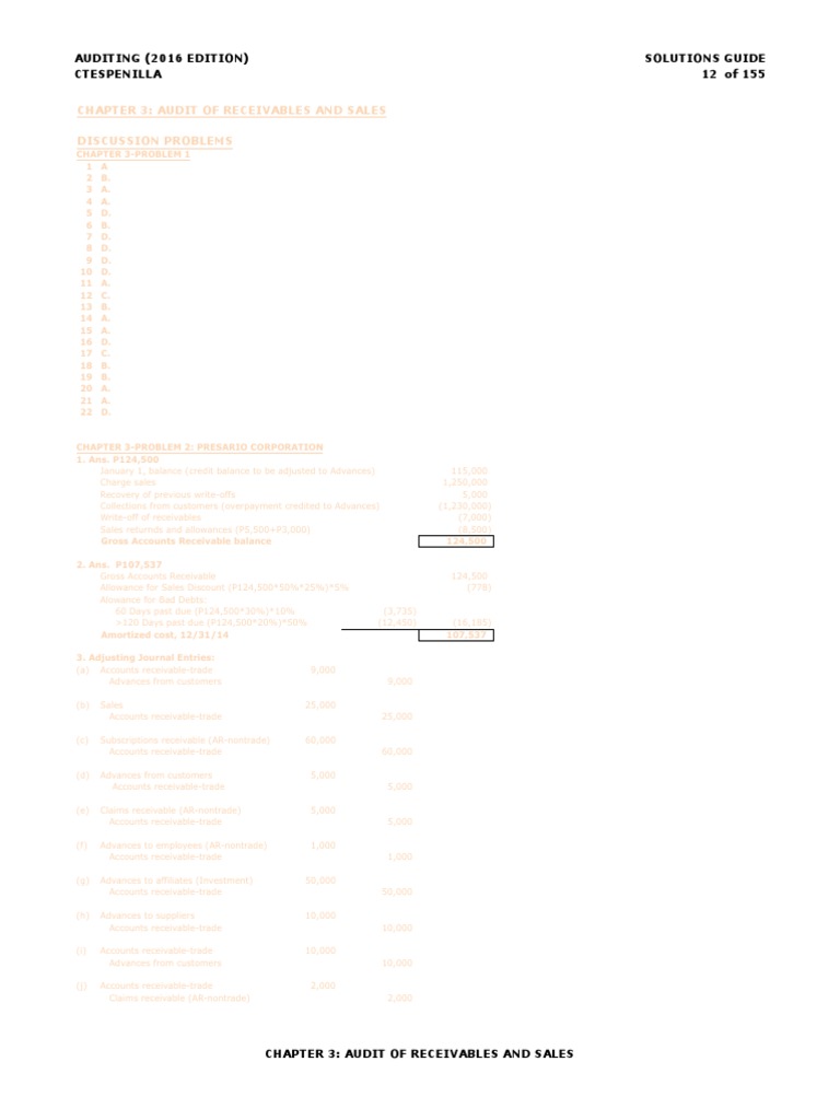 Accounts Receivable Audit Solutions | PDF | Bad Debt | Factoring (Finance)