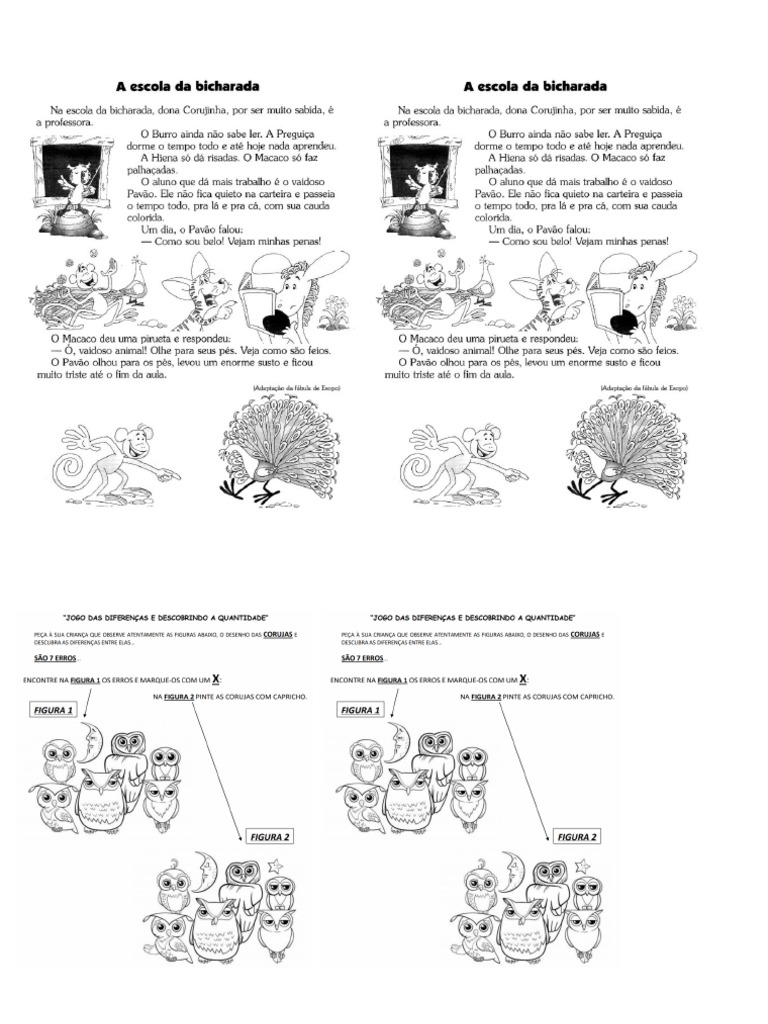 Atividade de Fábula 3 Ano | PDF