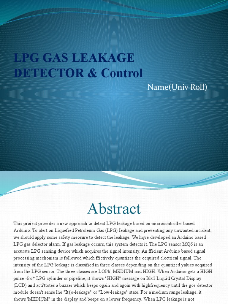Arduino-Based LPG Gas Leakage Detector | PDF | Arduino | Computer ...
