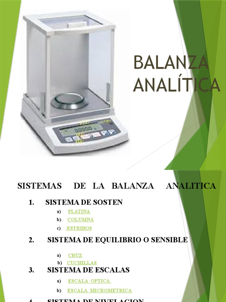 Partes y Funcionamiento de la Balanza Analítica | PDF