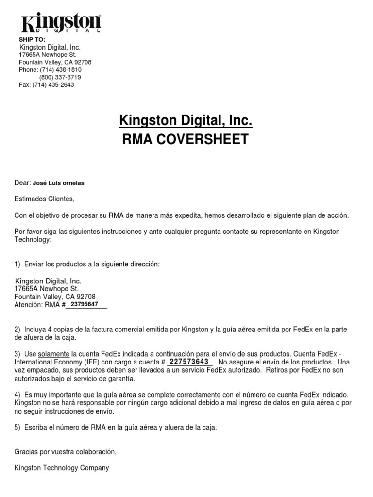 Kingston 23795647 X2 | PDF