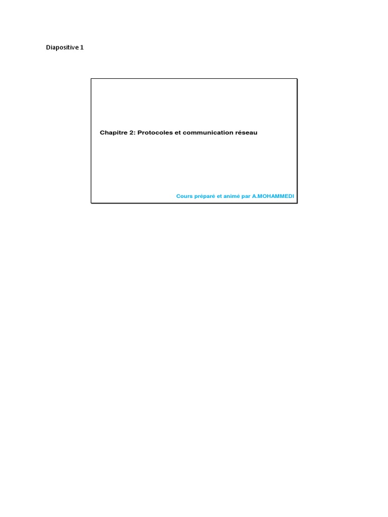 Chapitre 2 - Protocoles Et Communication Réseau | PDF