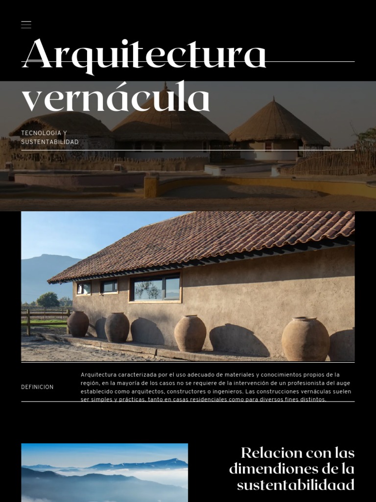 Arquitectura Vernácula y Sustentabilidad | PDF