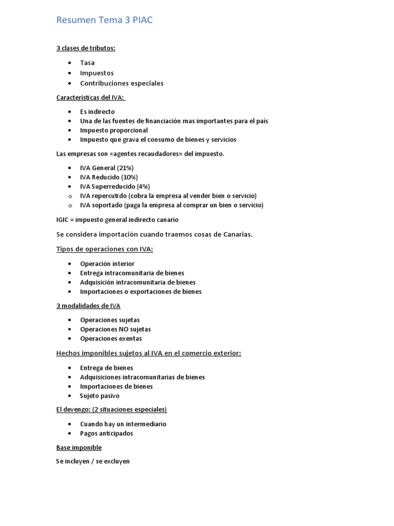 Resumen Tema 3 PIAC | PDF