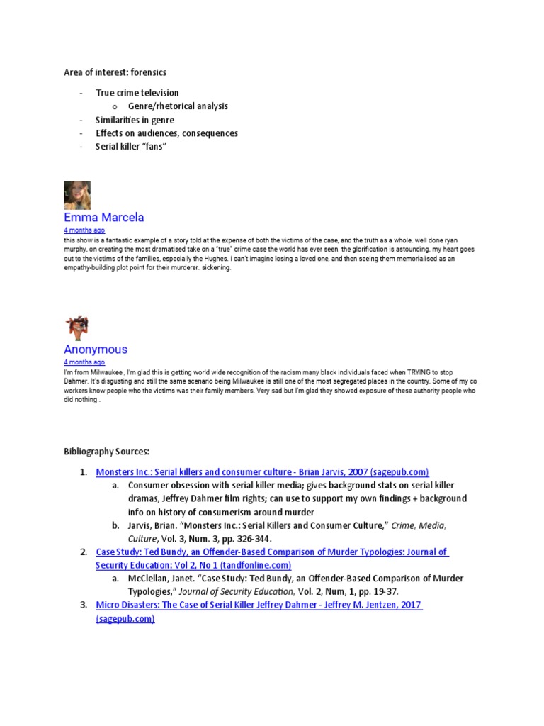 English Research Project | PDF | Serial Killer