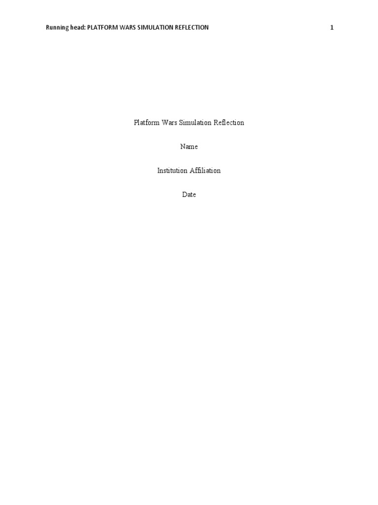Platform Wars Simulation Insights | PDF | Simulation | Strategic Management