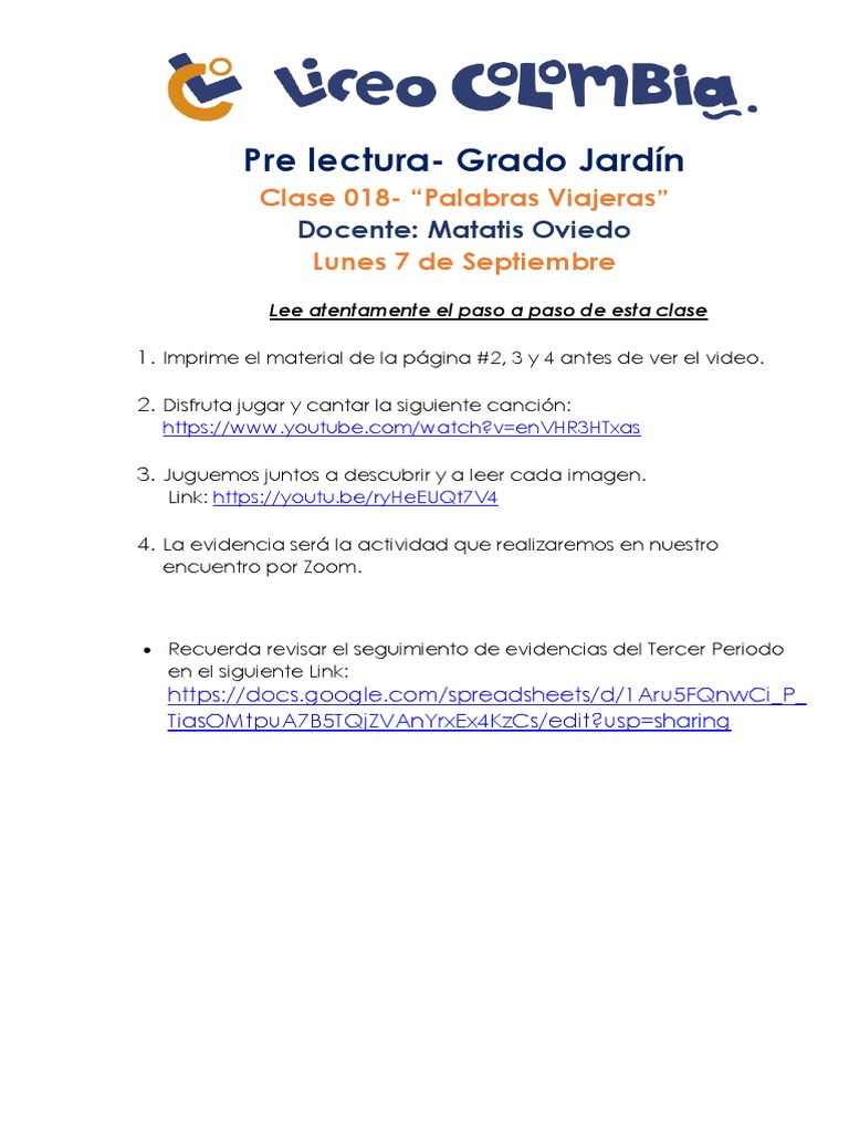 Actividades de Lectura para Jardín | PDF