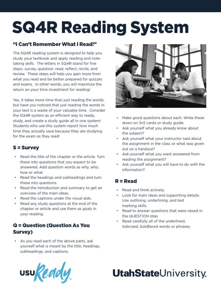 SQ4R Reading System | PDF | Question | Reading Comprehension
