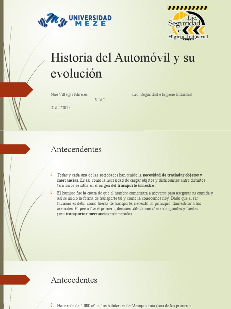Historia del Automovil y su evolución | PDF