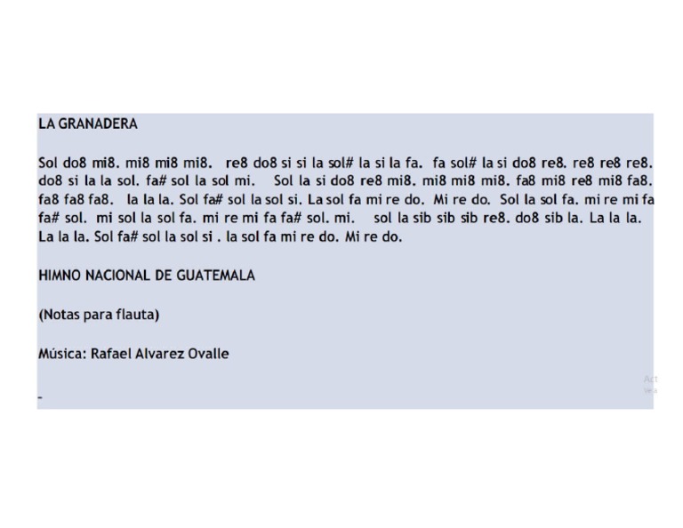 Notas de La Granadera | PDF