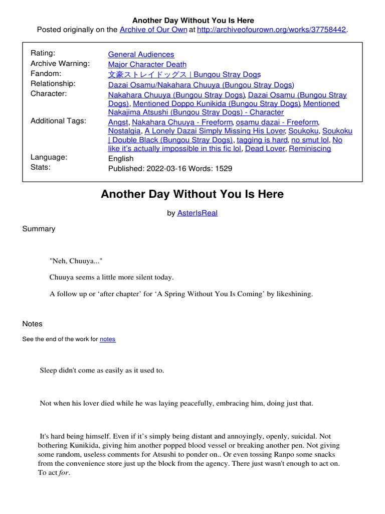 Another Day Without You | PDF