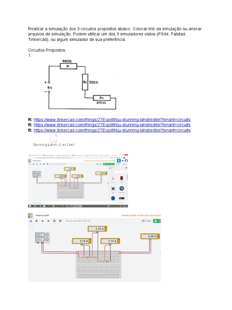 Atividade Simulação de Circuitos | PDF