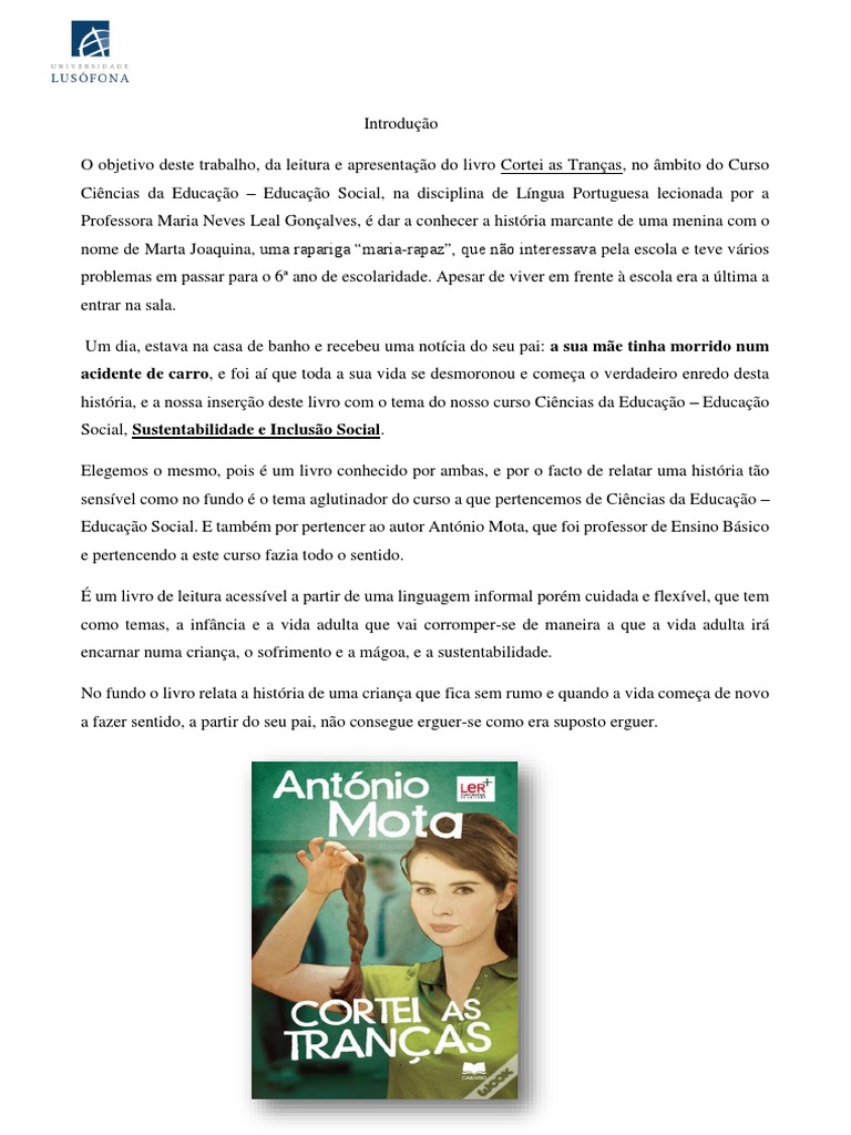 Cortei as Tranças: A História de Marta | PDF