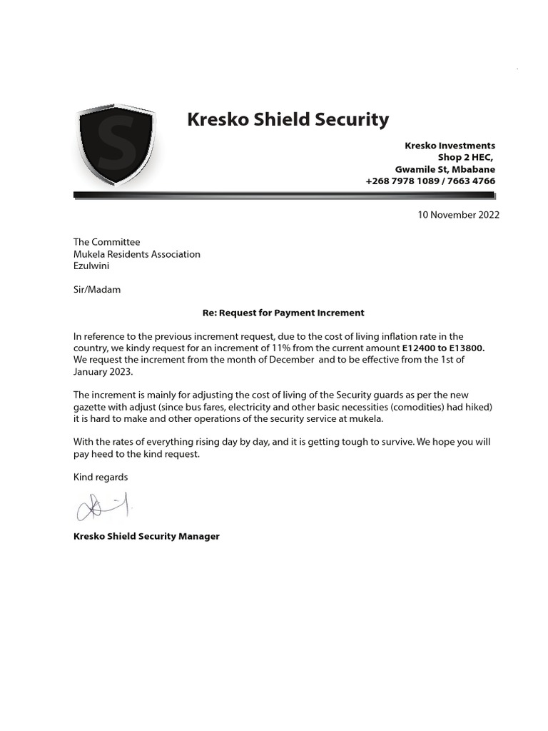 FWD Request For Payment Increment For 2023 January | PDF