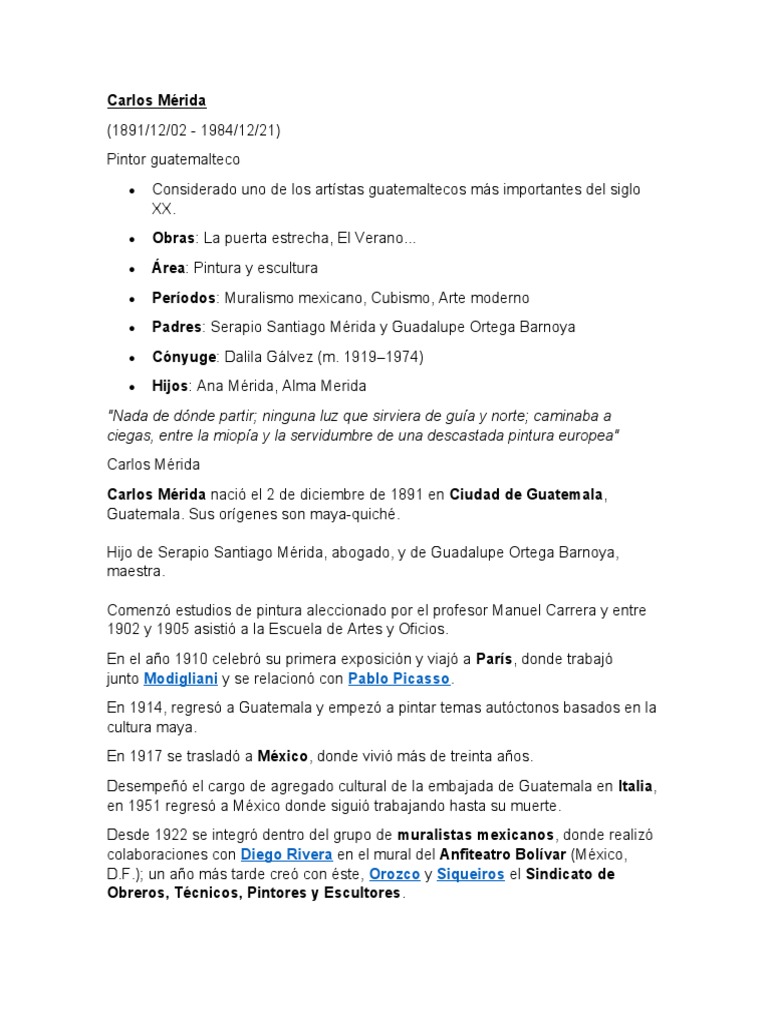 Carlos Mérida | PDF