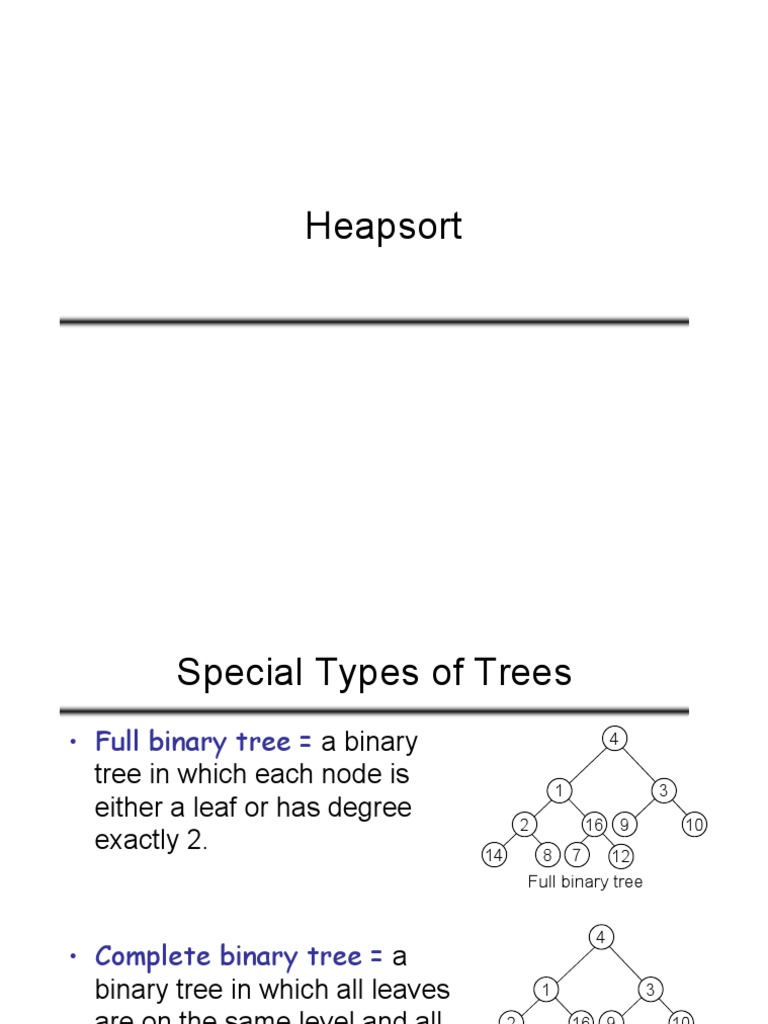 Lect Heap Sort Pdf Computer Programming Algorithms And Data Structures