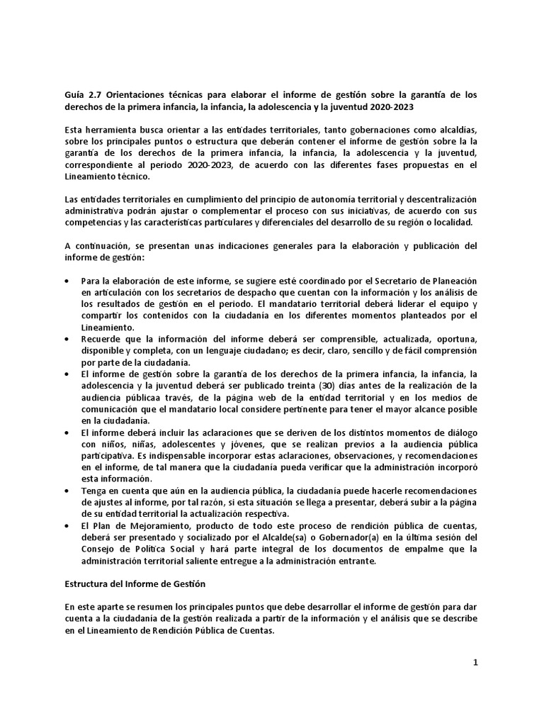 FINAL Fase 2 Guía 2.7 Orientaciones Técnicas para Estructurar El ... FINAL Fase 2 Guía 2.7 Orientaciones Técnicas para Estructurar El ...