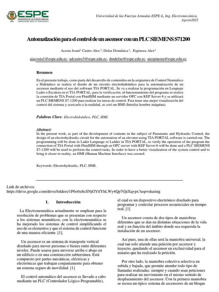 Informe Ascensor | PDF