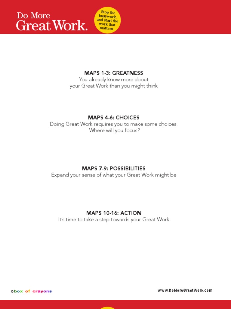 Do More Great Work Maps | PDF
