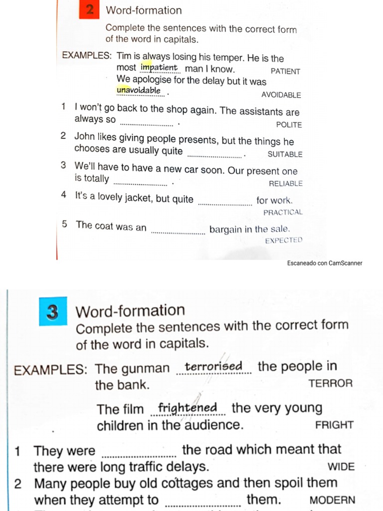 Word Formation 1 | PDF