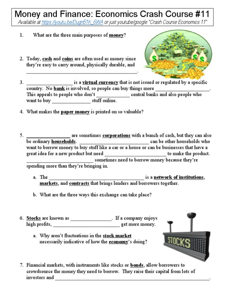 Money and Finance: Economics Crash Course #11 | PDF