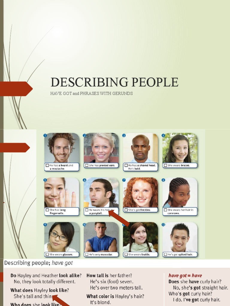 Describing People with Have Got and Gerunds | PDF | Language Mechanics ...