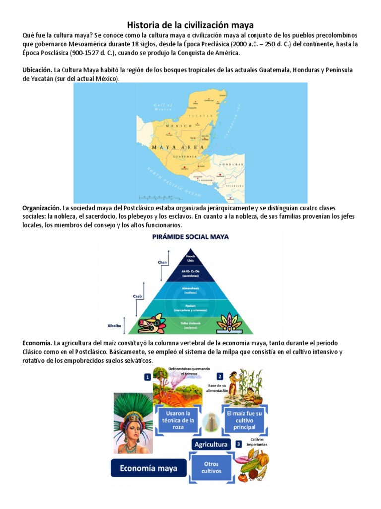 Civilización Maya: Historia y Cultura | PDF | Civilización maya ...