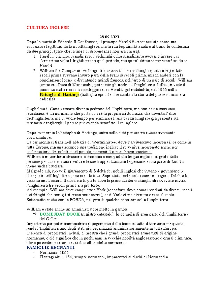 Cultura Inglese | PDF