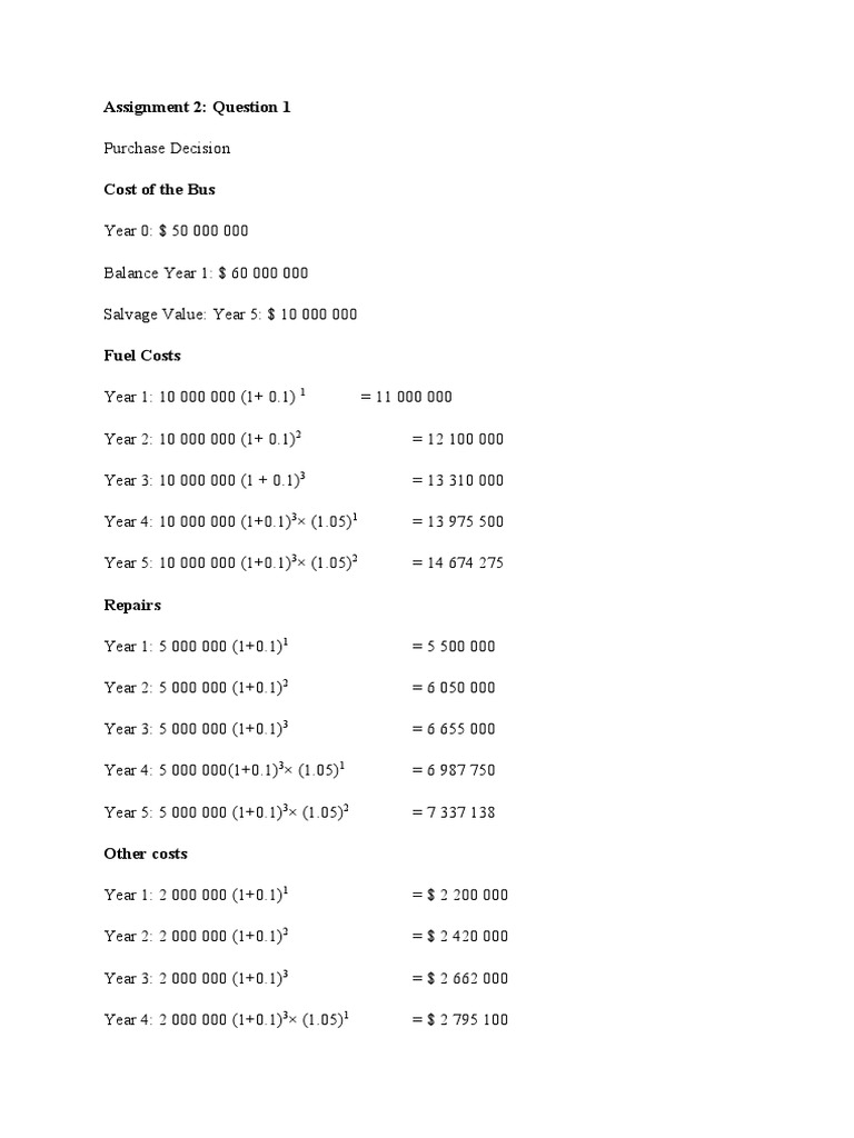 Assignment 2 | PDF | Net Present Value | Mergers And Acquisitions