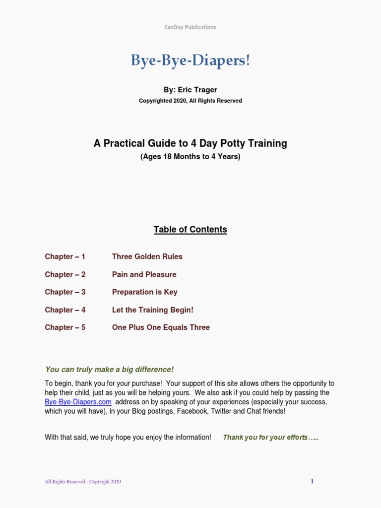 Bye Bye Diapers | PDF