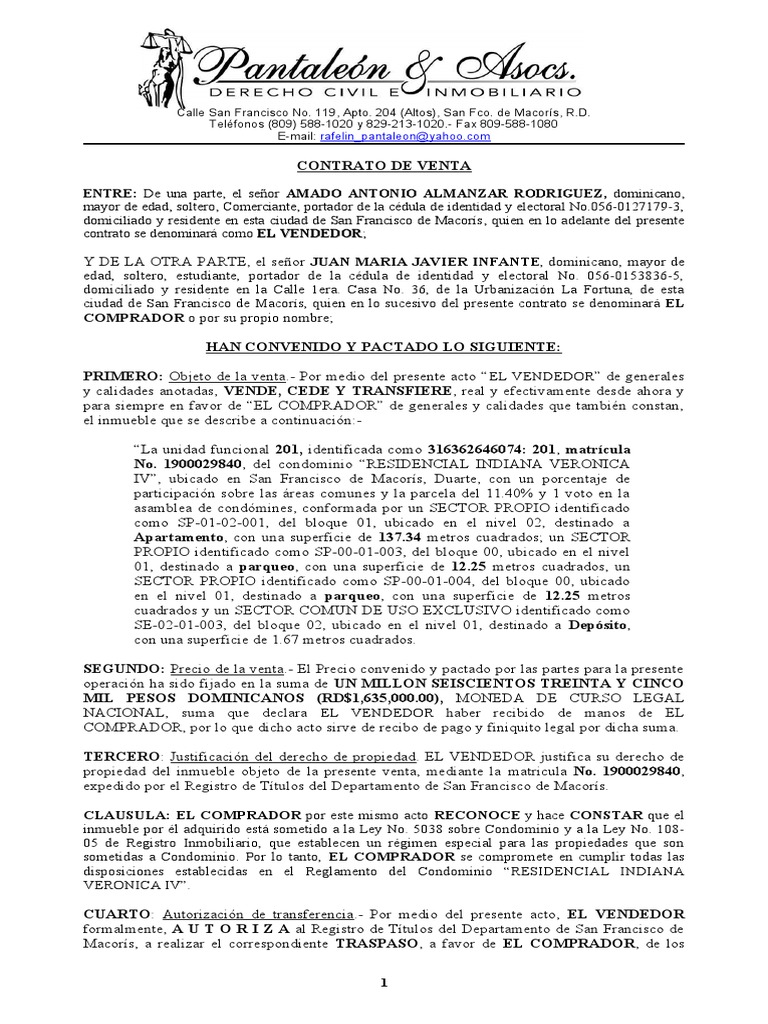 Amado Almanzar - Juan Maria Javier Infante | PDF | Condominio | Justicia