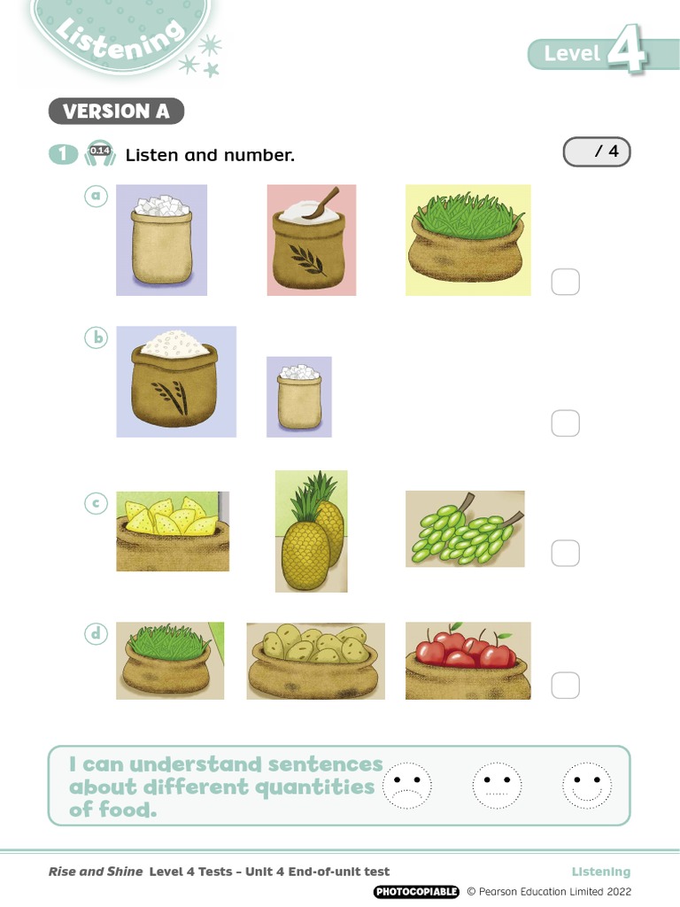 M04 RS TEST L4 BrE 16109 Version A | PDF | Foods | Food And Drink