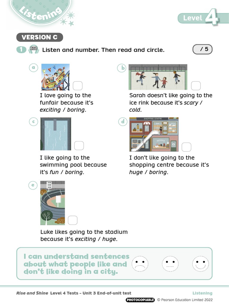 M03A RS TEST L4 BrE 16109 Version C | PDF