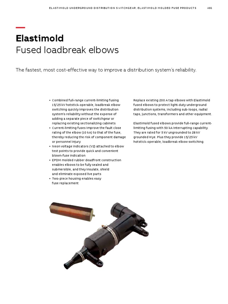 Fused Loadbreak Elbows: Elastimold | PDF | Fuse (Electrical) | Transformer