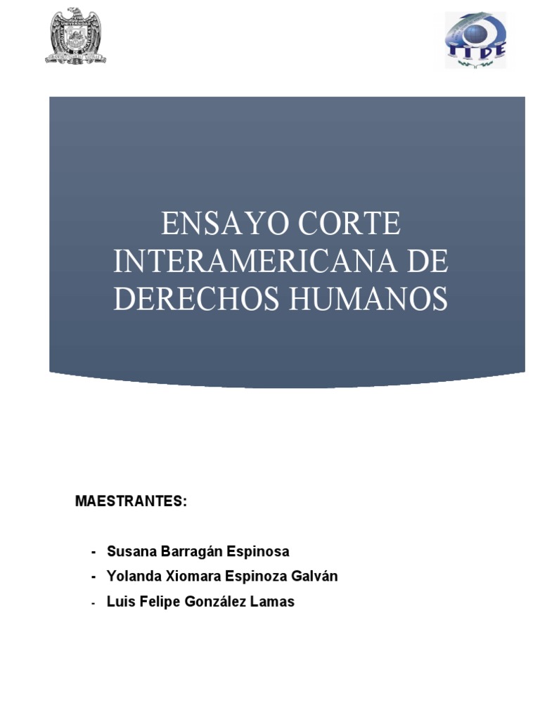 Ensayo Corte Interamericana de Derechos Humanos | PDF | Derechos humanos | Derechos