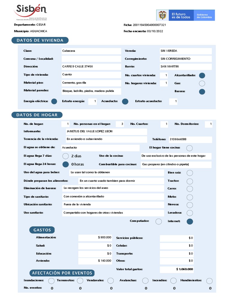 Descargar Ficha Sisben | PDF