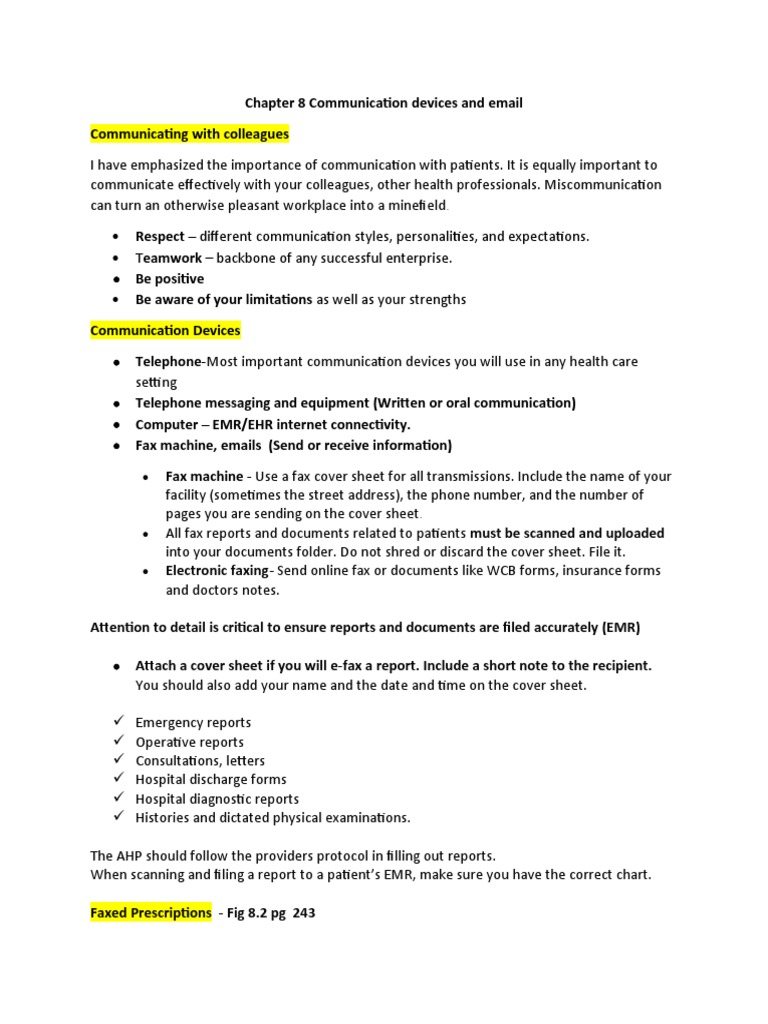 Chapter 8 Healthcare Communication Devices | PDF | Service Industries ...