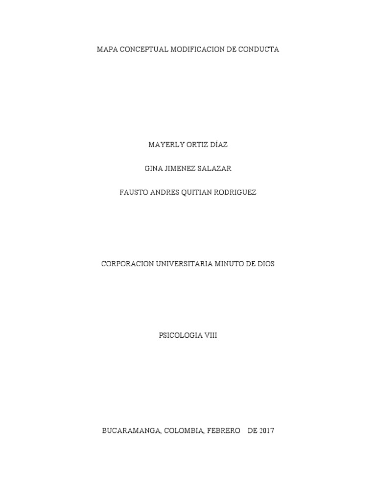 Mapa Conceptual Modificacion de Conducta | PDF