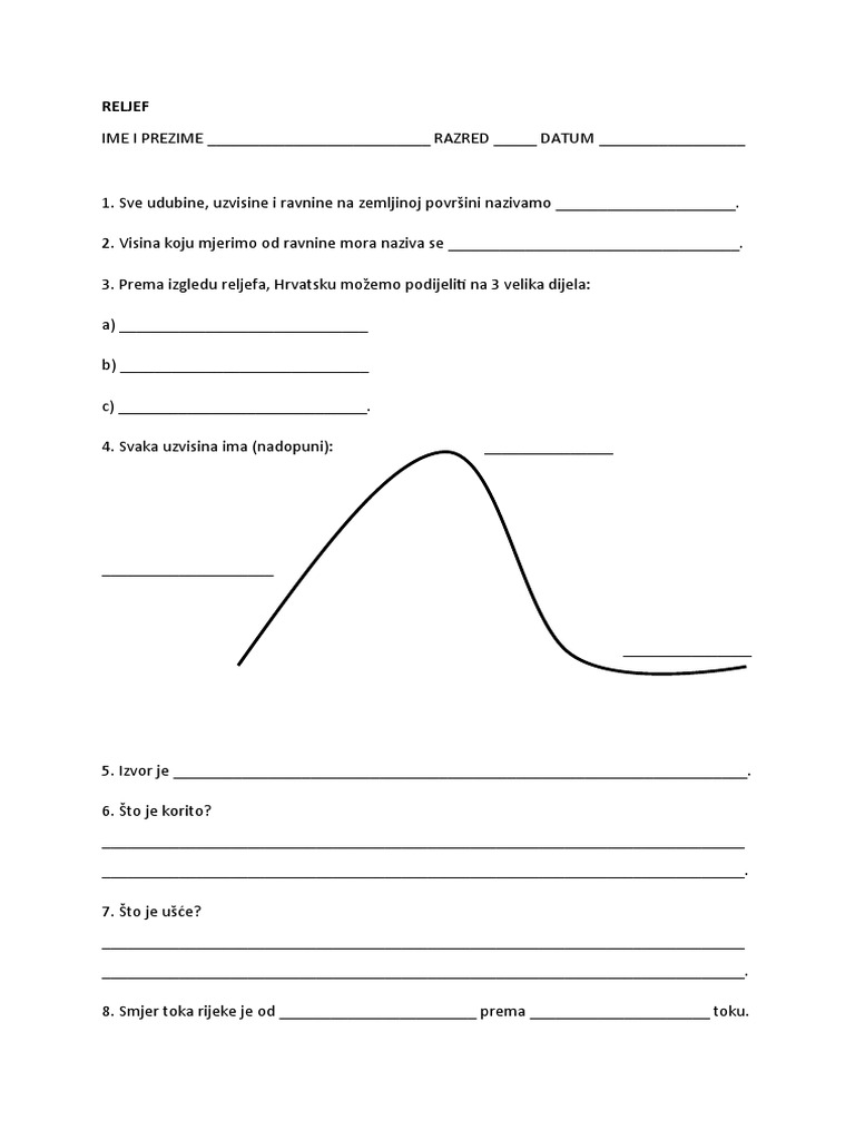 RELJEF 3. Razred | PDF