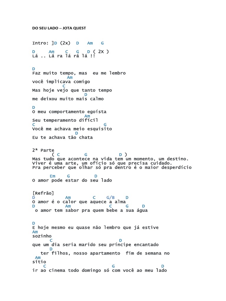 Do Seu Lado - Jota Quest | PDF