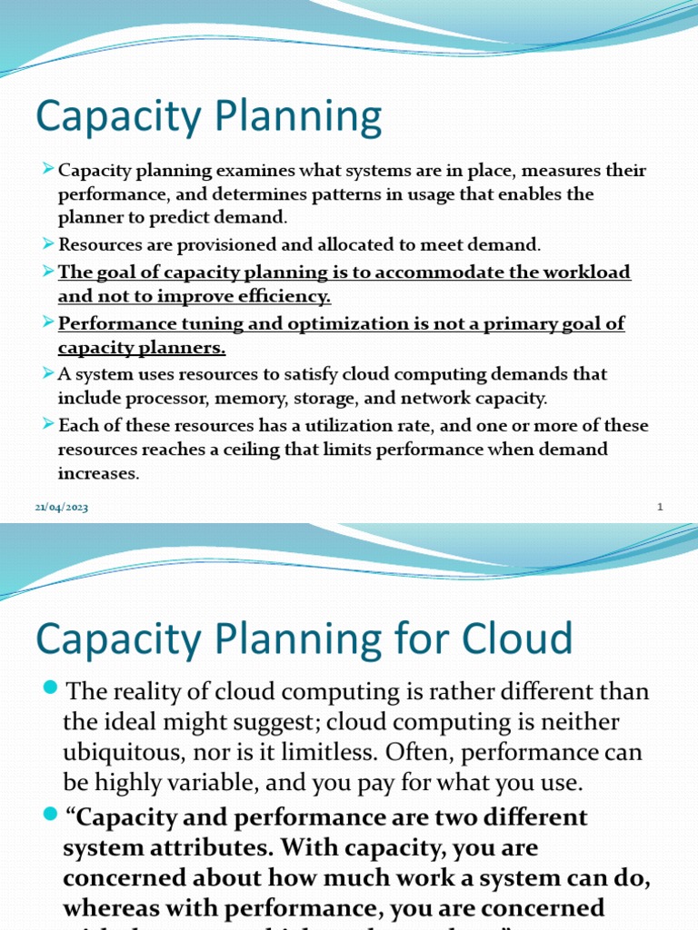 5 Capacity Planning | PDF | Cloud Computing | Computer Network