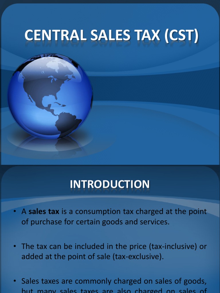 Central Sales Tax | PDF | Sales Tax | Taxes