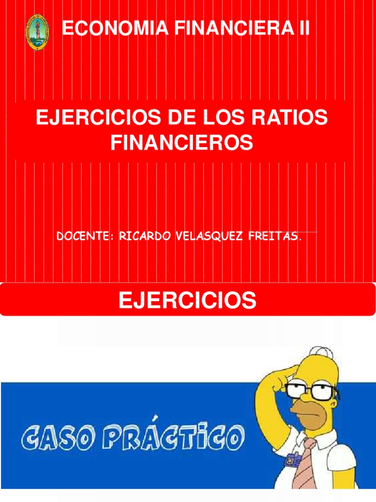 Economia Financiera Ii: Ejercicios de Los Ratios Financieros | PDF ...