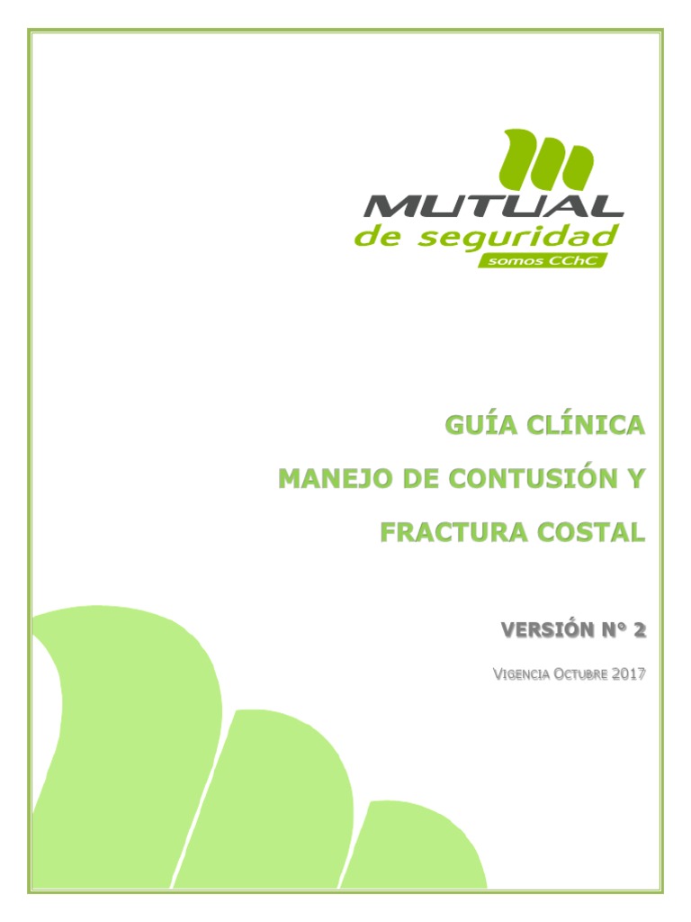 Guía Clínica: Contusión y Fractura Costal | PDF | Lesión | Diagnostico medico