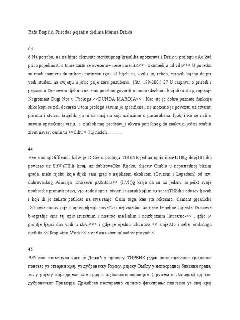 Rafo Bogisic Priroda I Pejzaz U Djelima MD | PDF