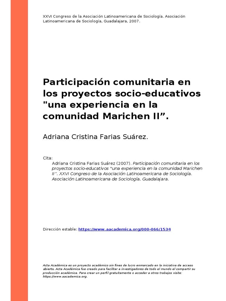 Participación Comunitaria en Marichen II | PDF | Planificación | Venezuela