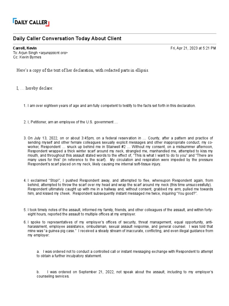 Redacted Police Report of Client From Kevin Carroll | PDF | Employment ...