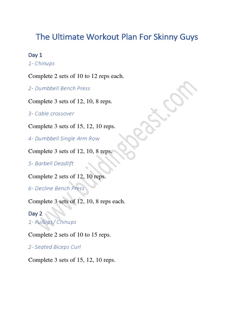 Workout and Nutrition Guide for Skinny Guys | PDF | Legume | Carbohydrates