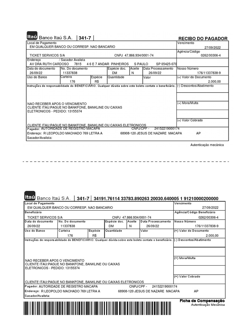 Ticket Flex Ref. Out22 | PDF | Brasil | Finanças pessoais