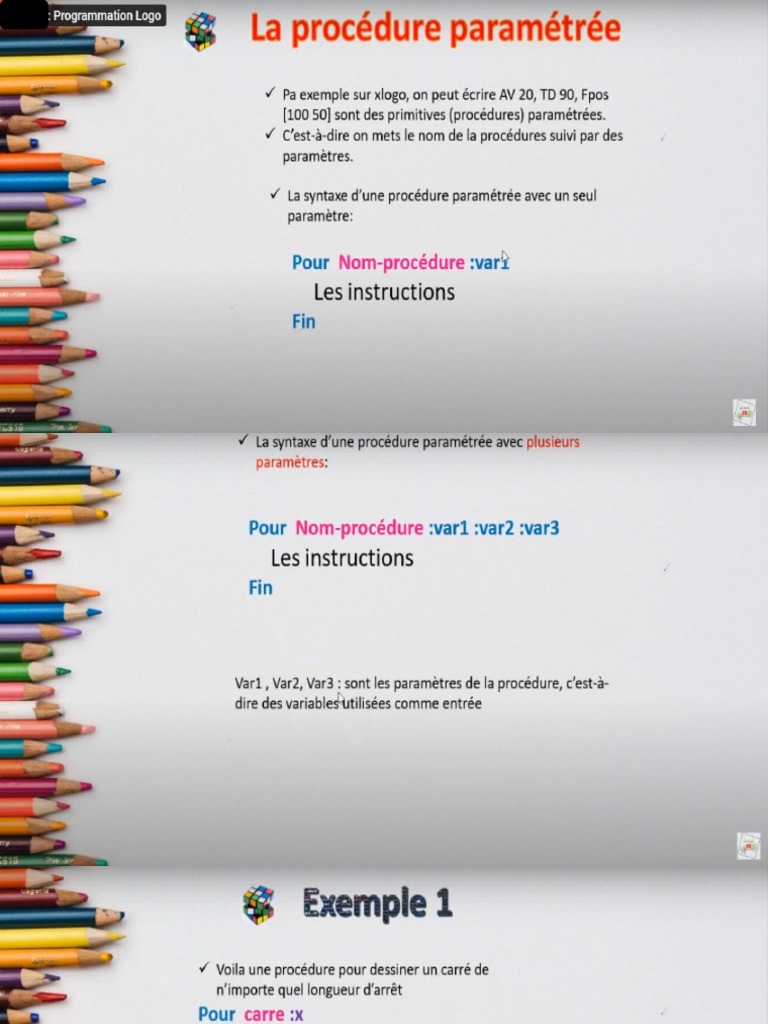 Les Procedure Parametree | PDF